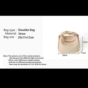 yogdlins | Bags | New Cute Cream Straw Handshoulder Bag | Poshmark